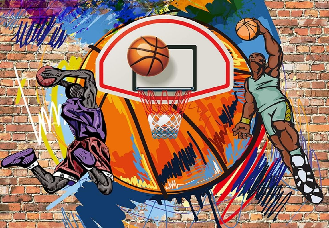 Basketball Court Backdrop Sports Theme Photography Background Party ...