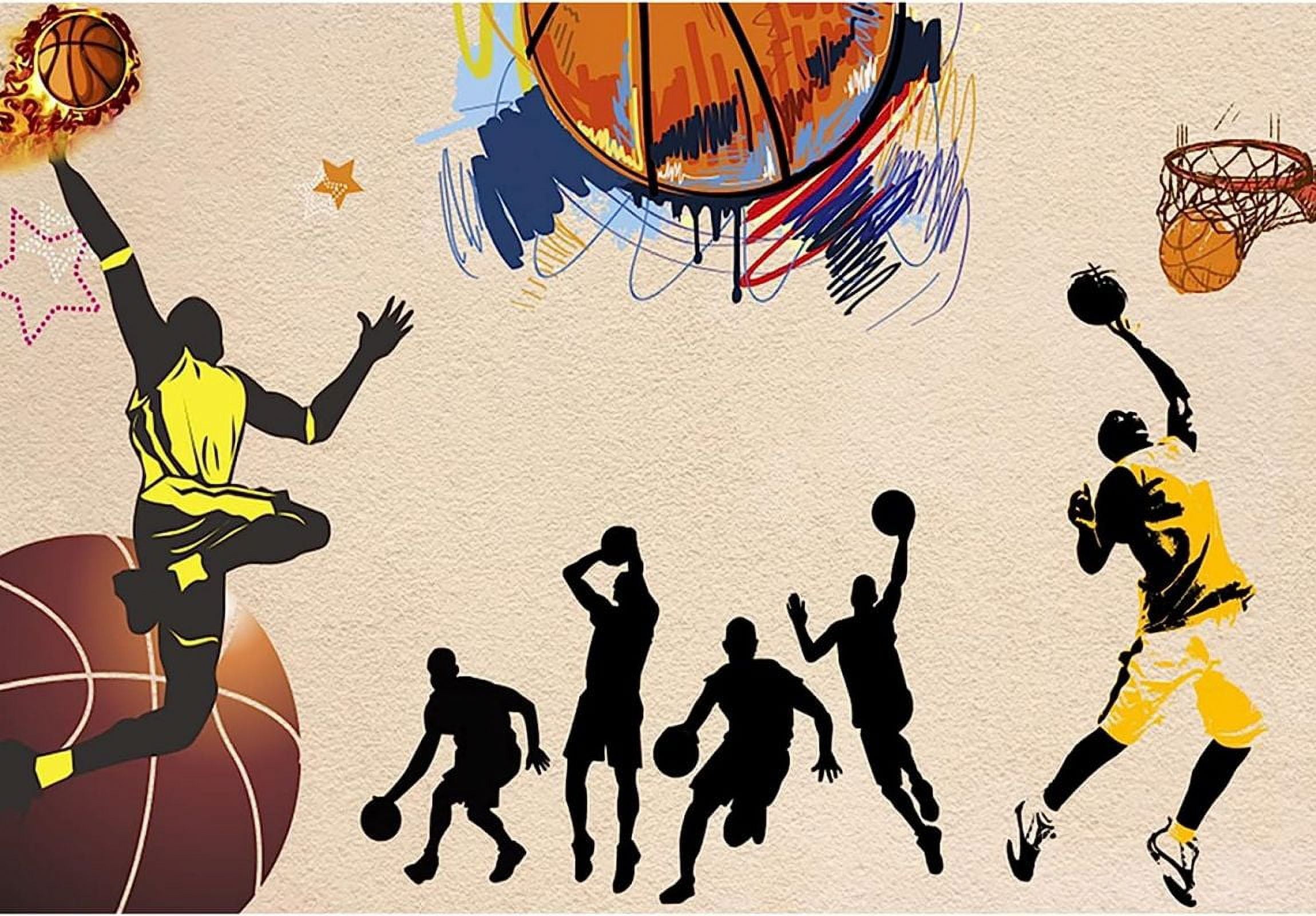 Basketball Court Backdrop Sports Theme Photography Background Party ...