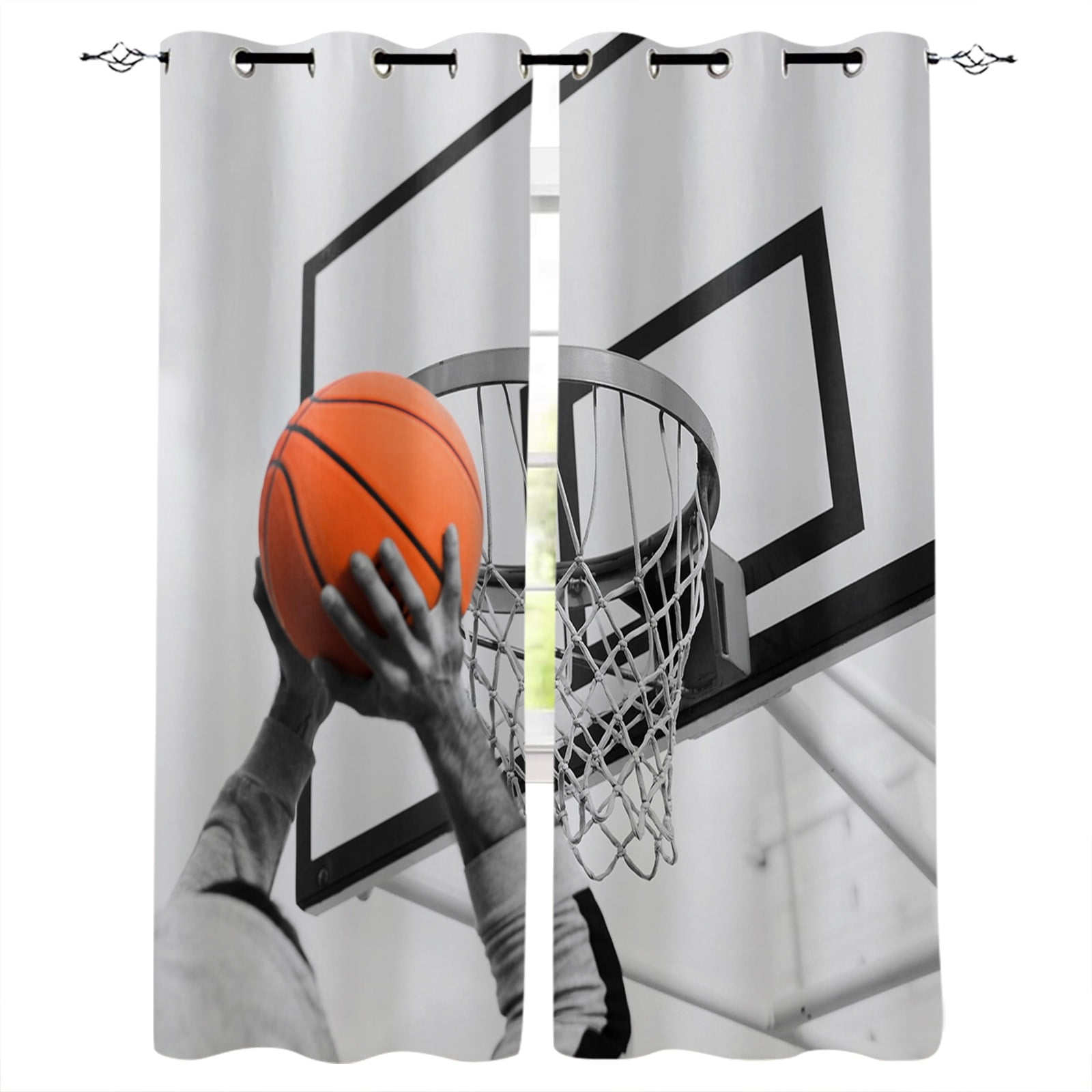 Basketball Court Basketball Bedroom Modern Window Curtain for Living ...