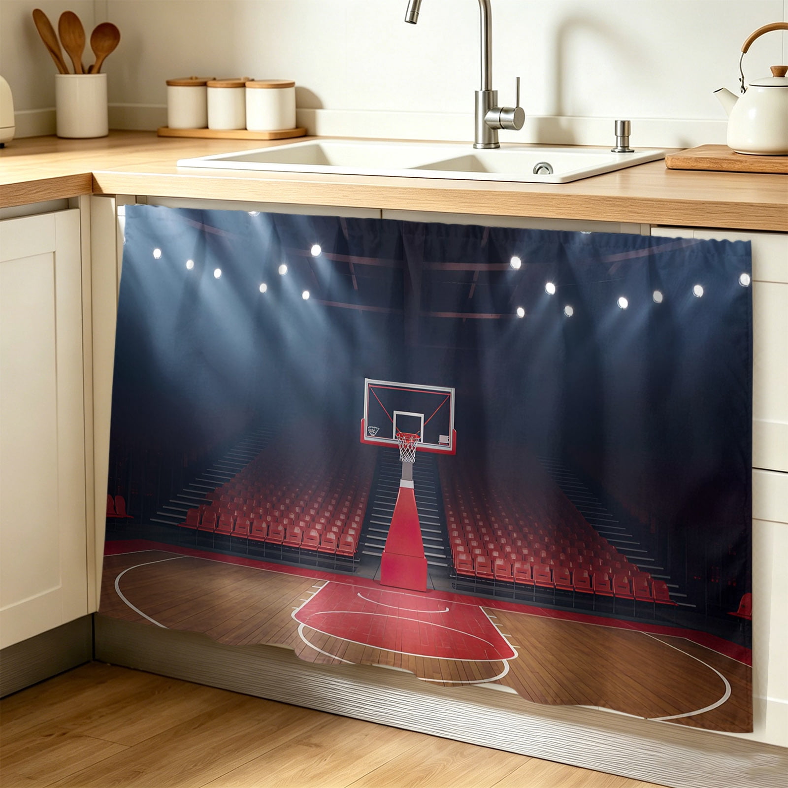 Basketball Court Cabinet Curtains for Shelves, Indoor Sports Field ...
