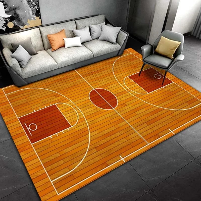 Basketball Court Carpet Basketball Area Rug for Bedroom Bedside Living ...