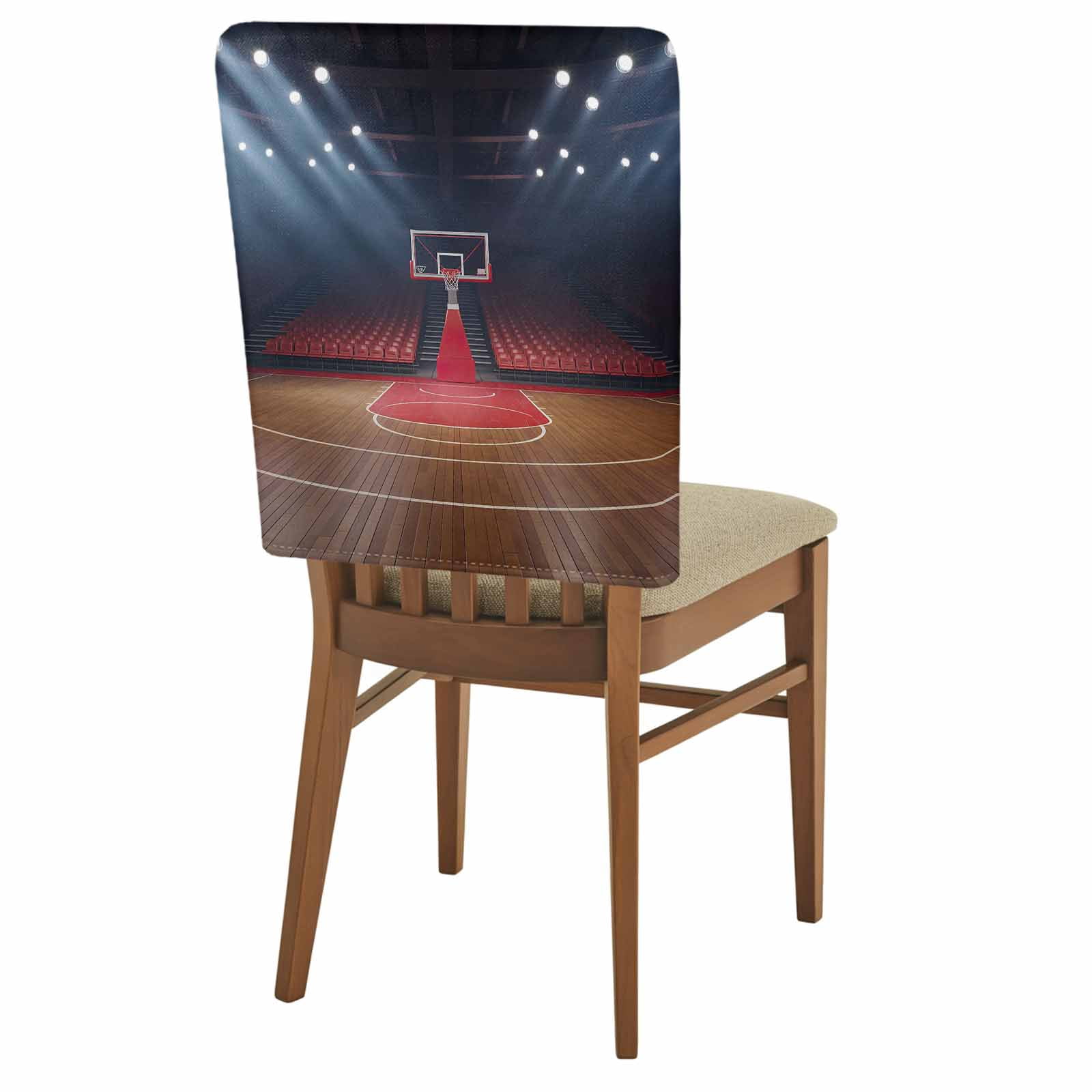 Basketball Court Chair Covers Set of 1 Indoor Gym Scene Sport Sports ...