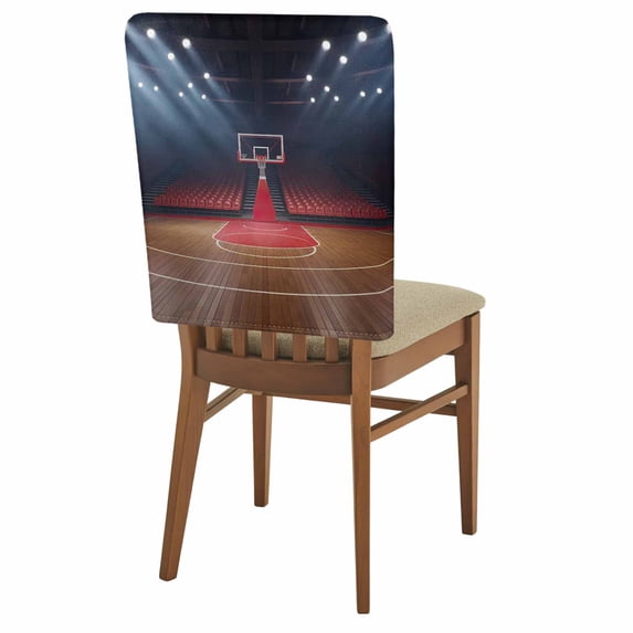 Basketball Court Chair Covers Set of 1 Indoor Gym Scene Sport Sports ...