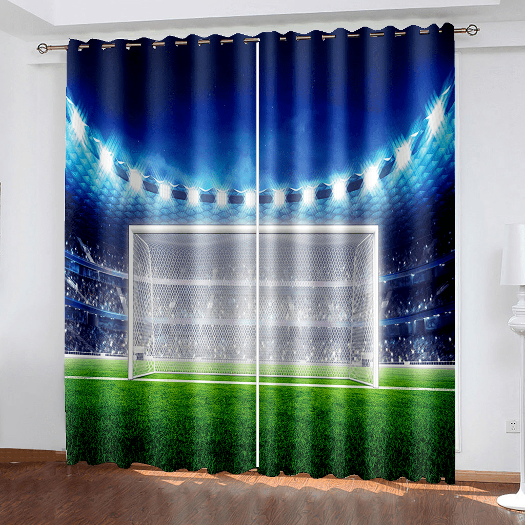 Basketball Court Polyester Curtains Sport Theme Ball Stadium Drapes r for Bedroom Living Room ...