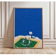 Basketball Court Poster Minimalist Sports Wall Art Modern Game Art ...