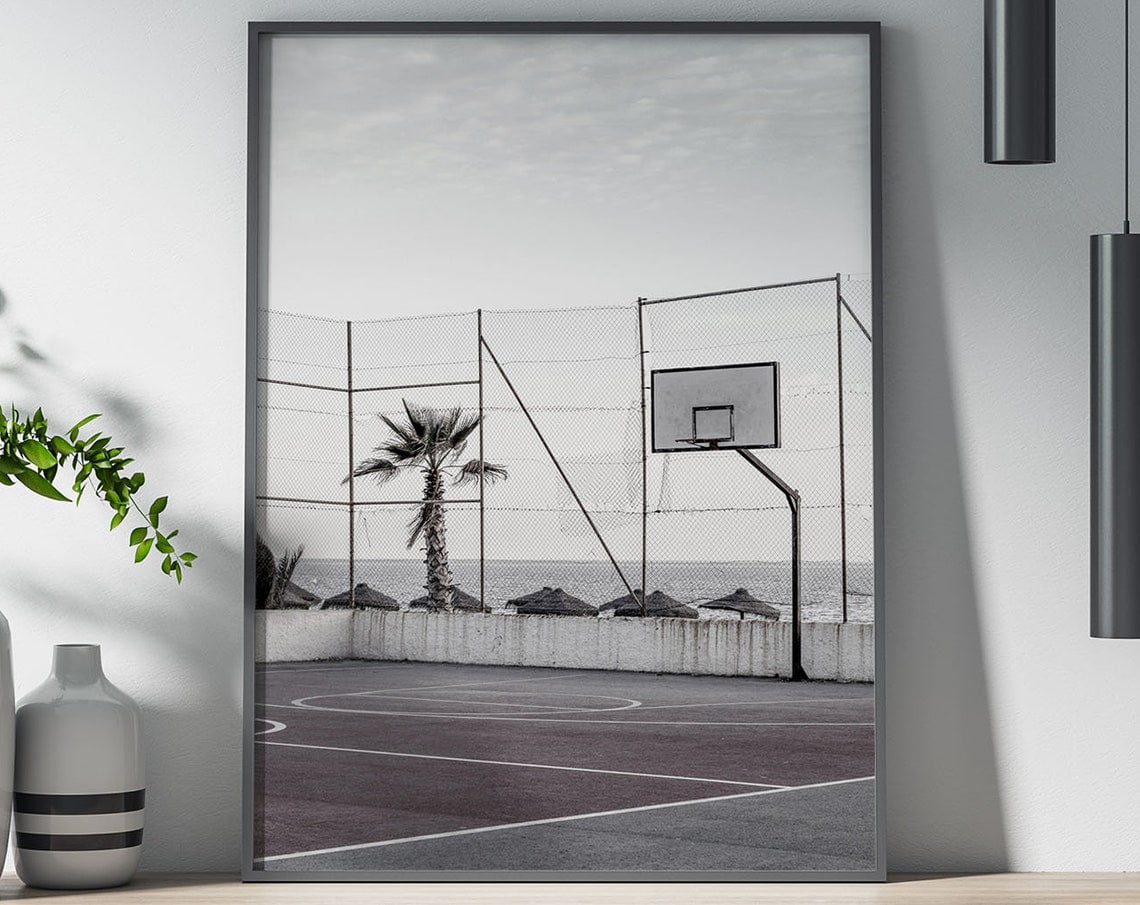 Basketball Court Poster, Poster, Poster Print, Wall Decor, Basketball ...