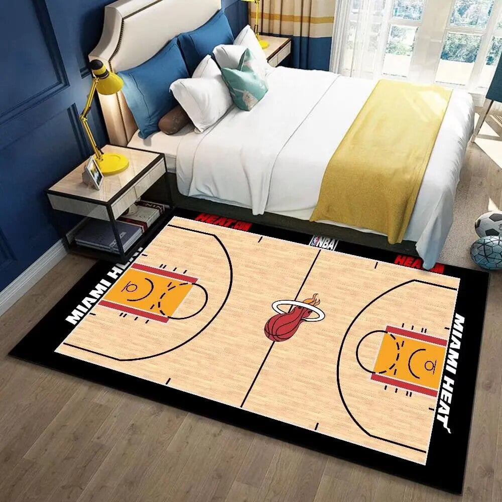 Basketball Court Printed Living Room Decoration Carpet Children Bedroom ...
