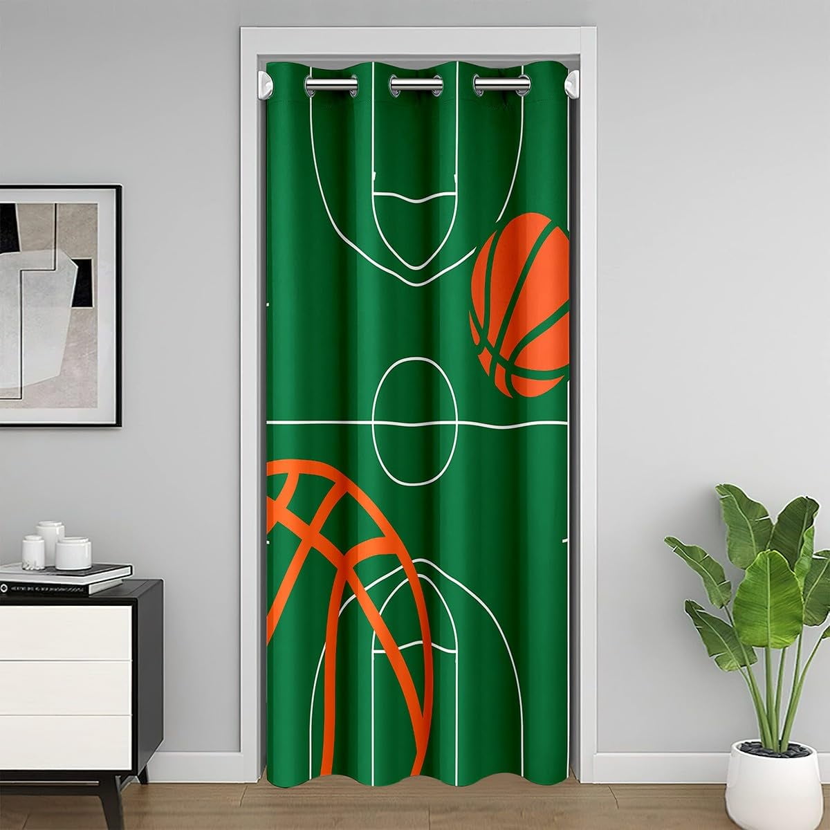 Basketball Court Sports Door Curtains Privacy Closet Curtain for Adult ...