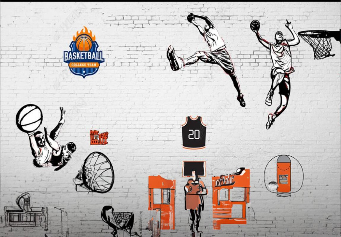 Basketball Court Style Background Birthday ration Add Charm Your Special Day Custom Backdrop ...