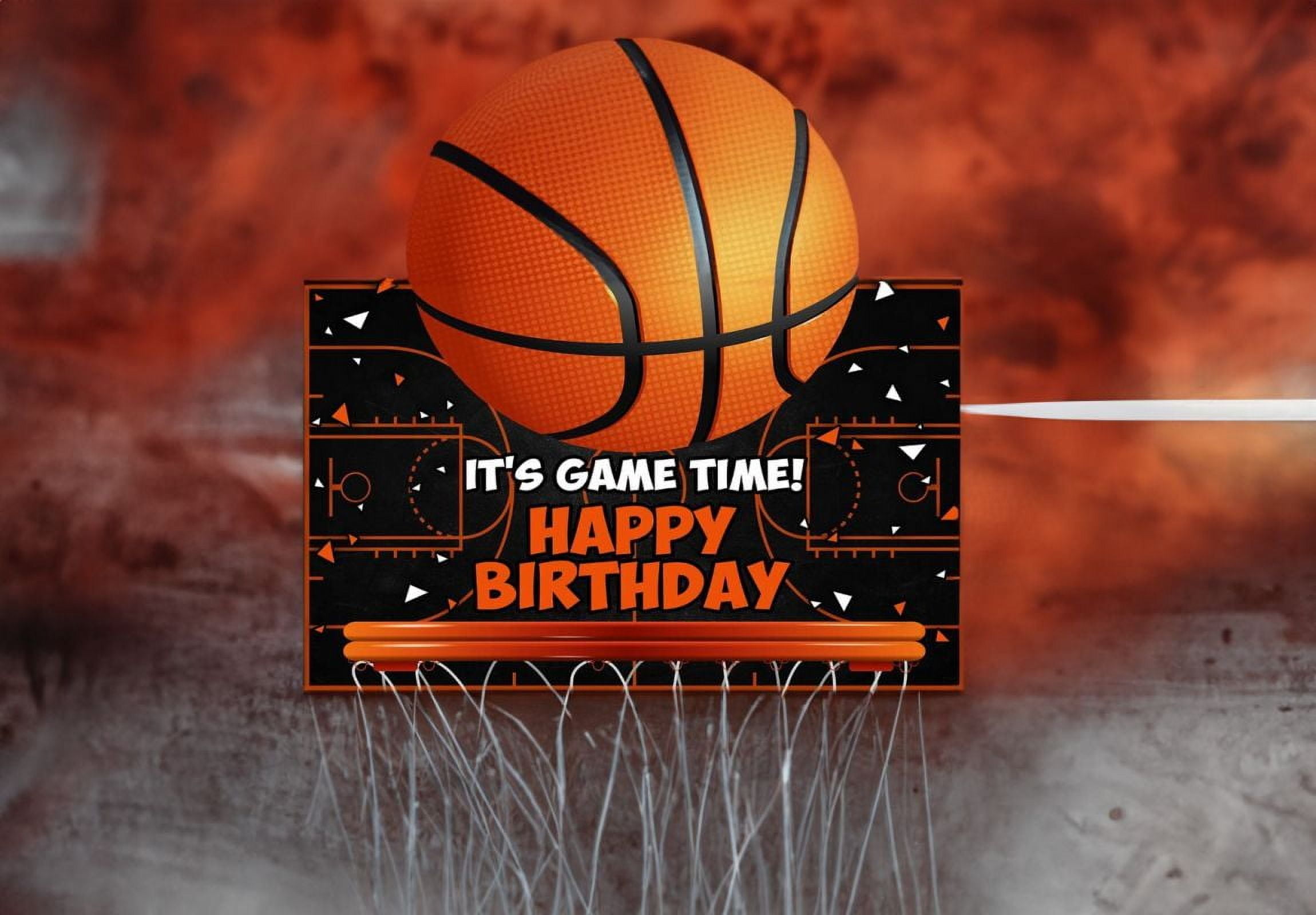 Basketball Court Style Background Birthday ration Add Charm Your ...