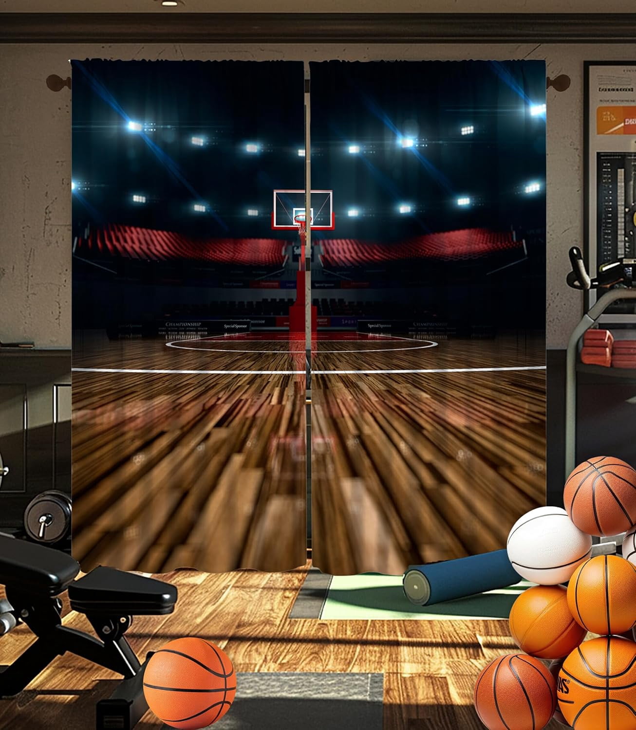 Basketball Curtains,Basketball Room Decor for Teen Boys,Competitive ...