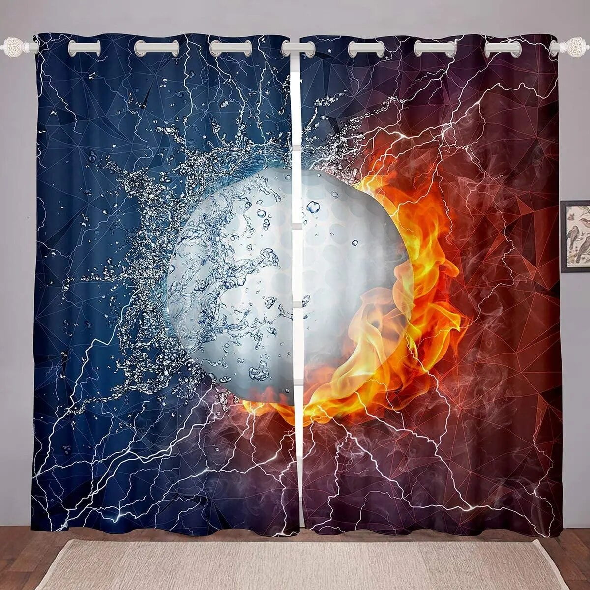 Basketball Curtains for Girls Boys Children Sports Theme Window ...