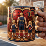 Basketball Dad Magic Mug Personalized with Kids Names Jerseys Valentine ...