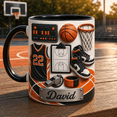 Basketball Dad Mug Personalized Name Jersey Number Father’s Day Gift ...