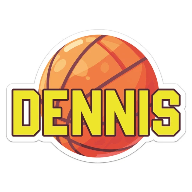 Basketball Dennis Sticker Phone Decal Water Bottle Stickers Car Decals ...