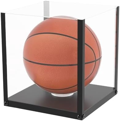 Basketball Display Case, Clear Acrylic Showcase Display Box Holder with ...