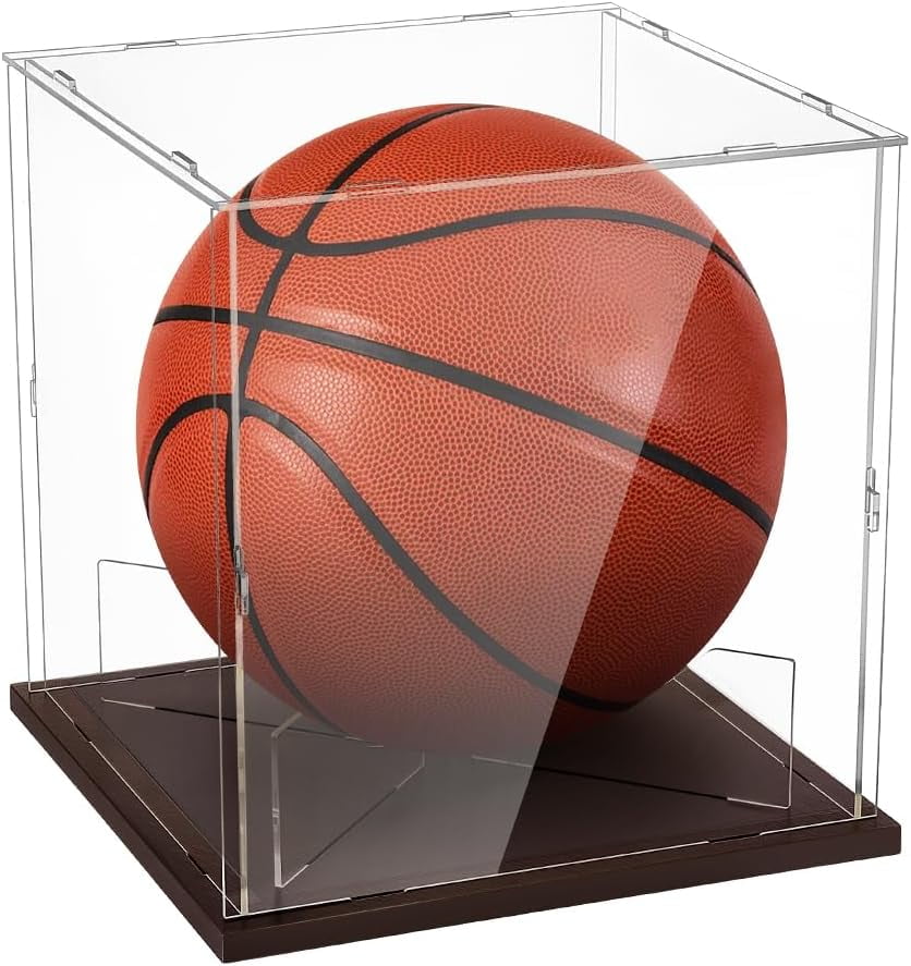 Basketball Display Case Clear Acrylic Soccer Ball Stand Display Box ...