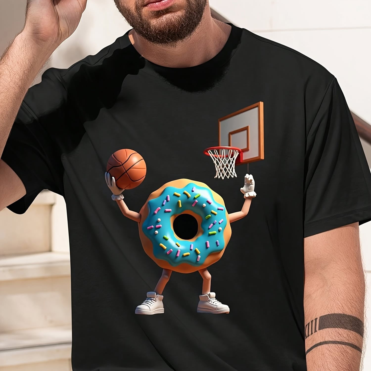 Basketball Donut Fun Graphic All Sean - Walmart.com