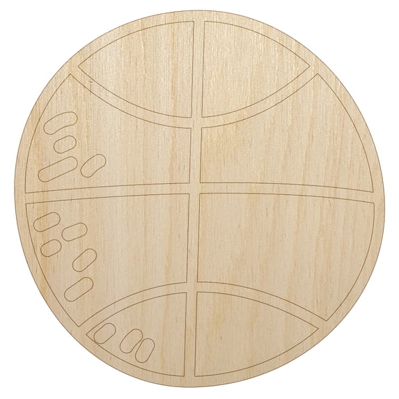 Basketball Doodle Wood Shape Unfinished Piece Cutout Craft DIY Projects ...