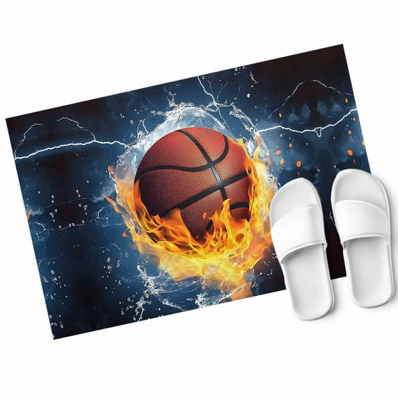 Basketball Door Mat Fire and Water Lightning Impact Non Slip Absorbent ...