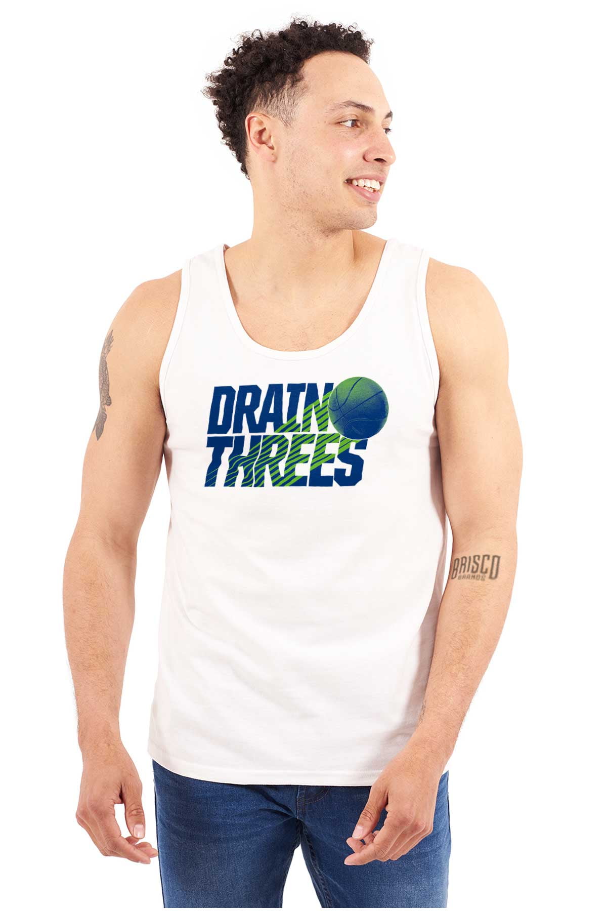 Basketball Drain Three Pointers Tank Top Sleeveless Tee Men Brisco ...