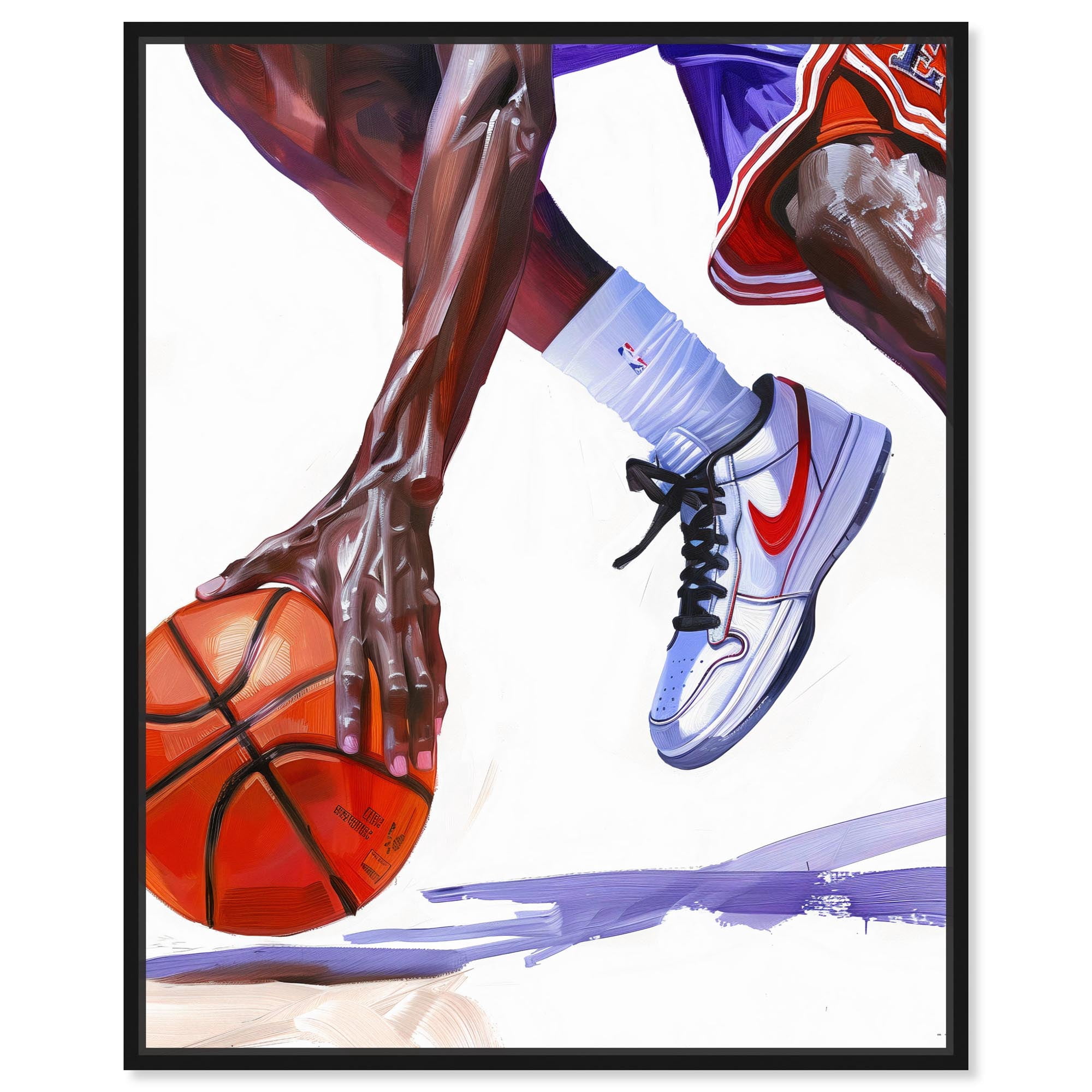 Basketball Drills Canvas Trend Sport Wall Art by Notoriart, Black Frame ...