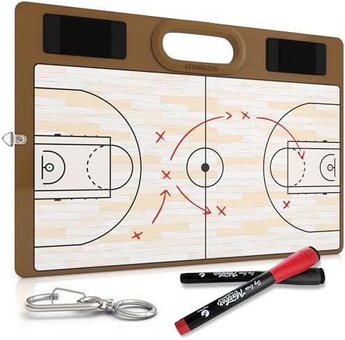 Basketball Dry Erase Board for Coaches 15x10.5 Double Sided Whiteboard ...