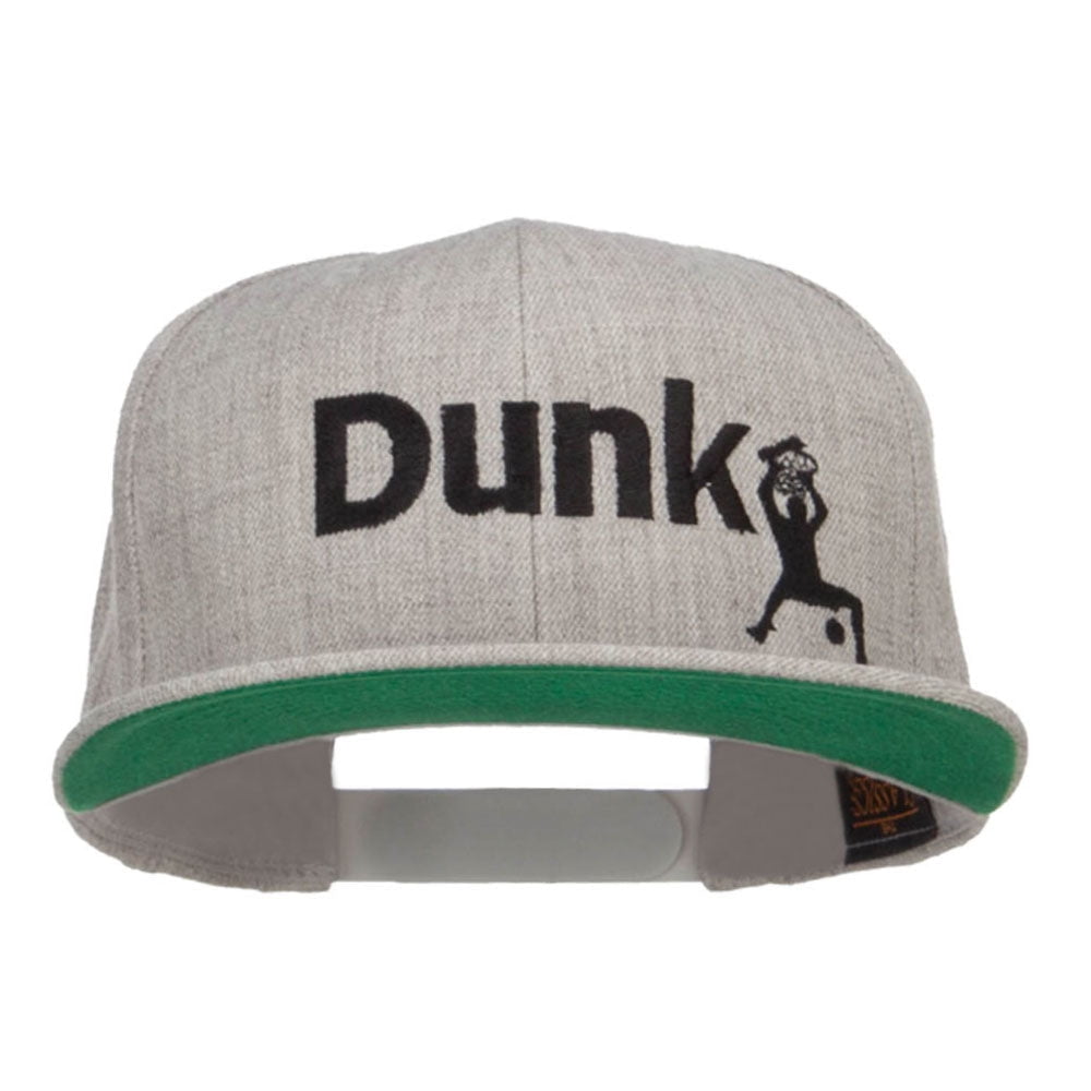Basketball Dunk Embroidered Snapback Cap - Heather OSFM - Walmart.com