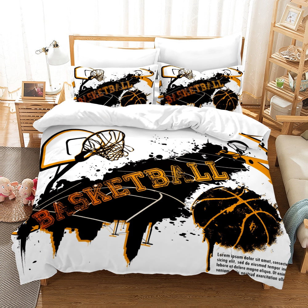 Basketball Duvet Cover Gaming Sports Bedding Set Ball Games Comforter ...