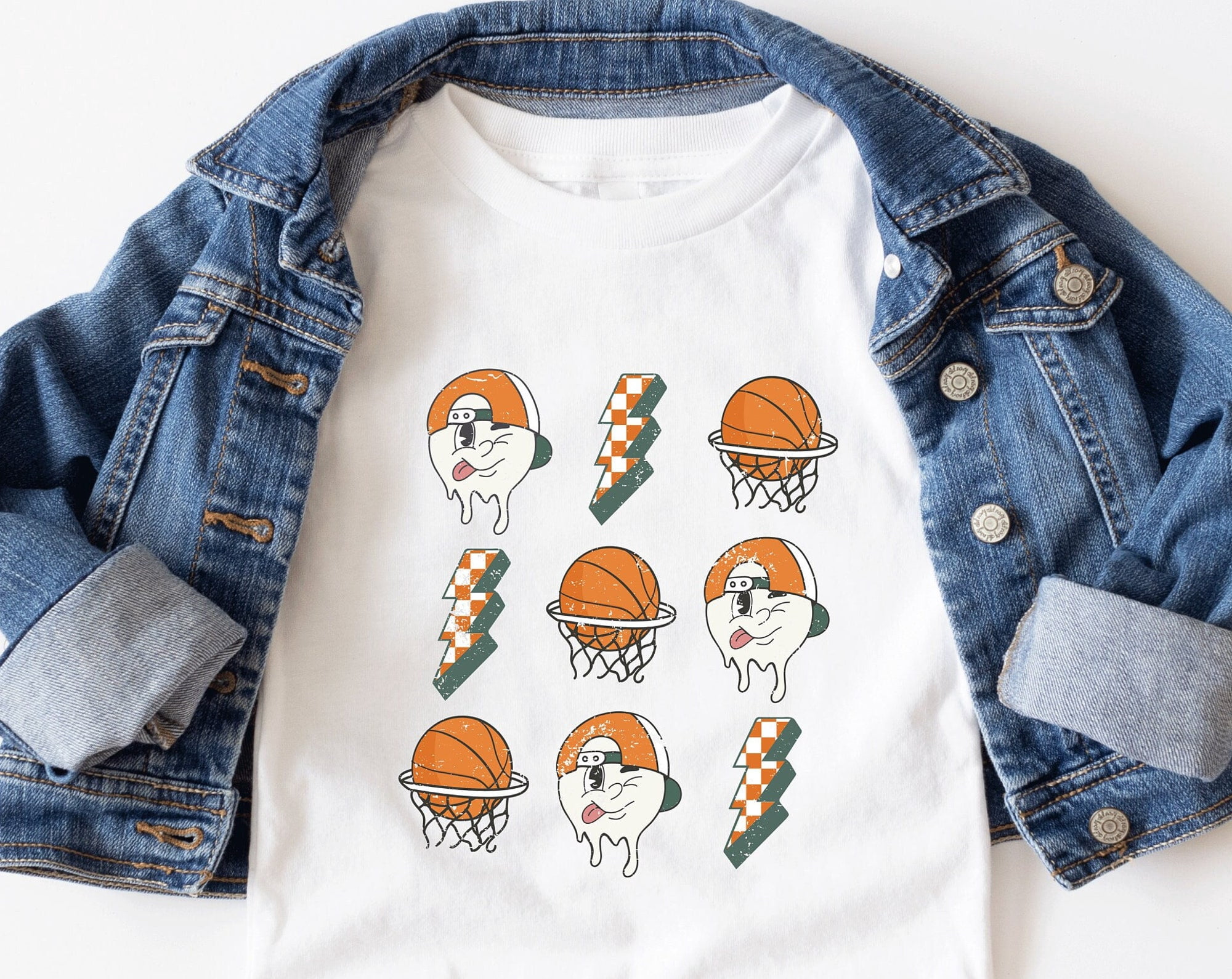 Basketball Element TShirtMelted Smiley Face ShirtBasketball Mom ...