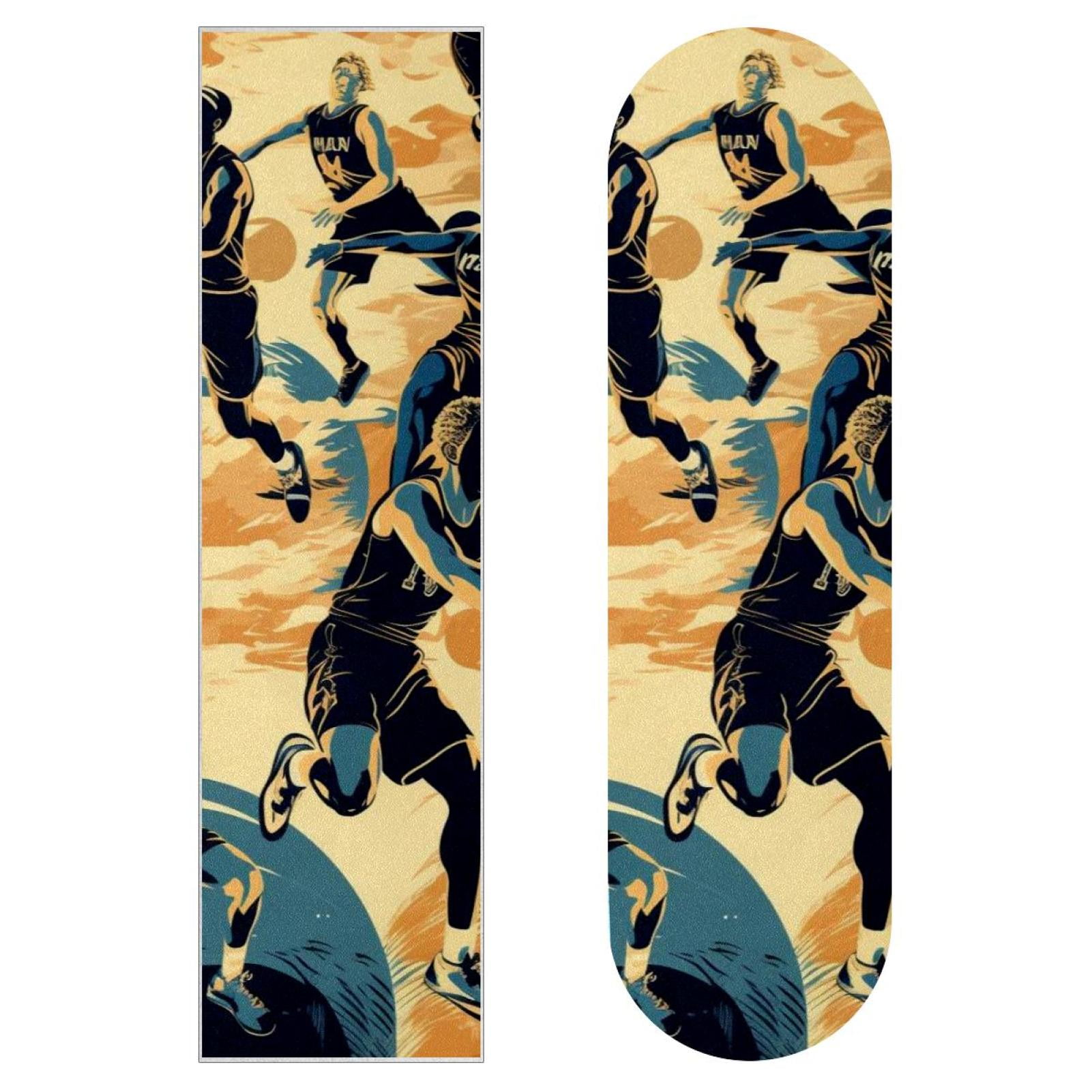 Basketball Emery Surface Skateboard Grip Tape Pack of Two, PVC Backing ...