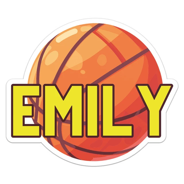 Basketball Emily Sticker Phone Decal Water Bottle Stickers Car Decals ...