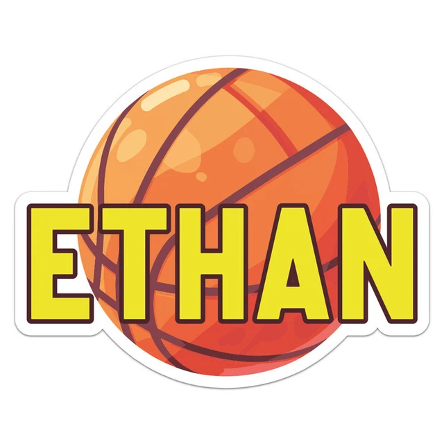 Basketball Ethan Sticker Phone Decal Water Bottle Stickers Car Decals ...