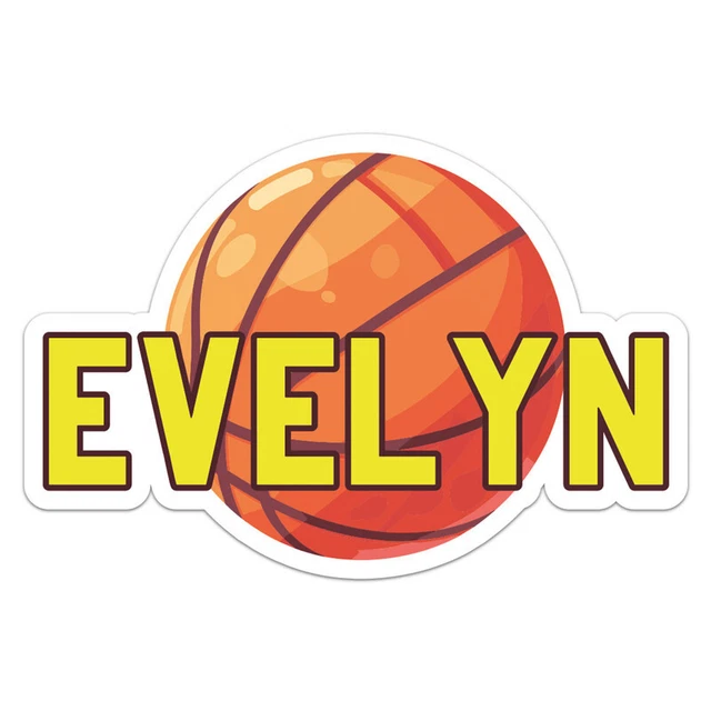 Basketball Evelyn Sticker Phone Decal Water Bottle Stickers Car Decals, Laptop Sticker - Walmart.com