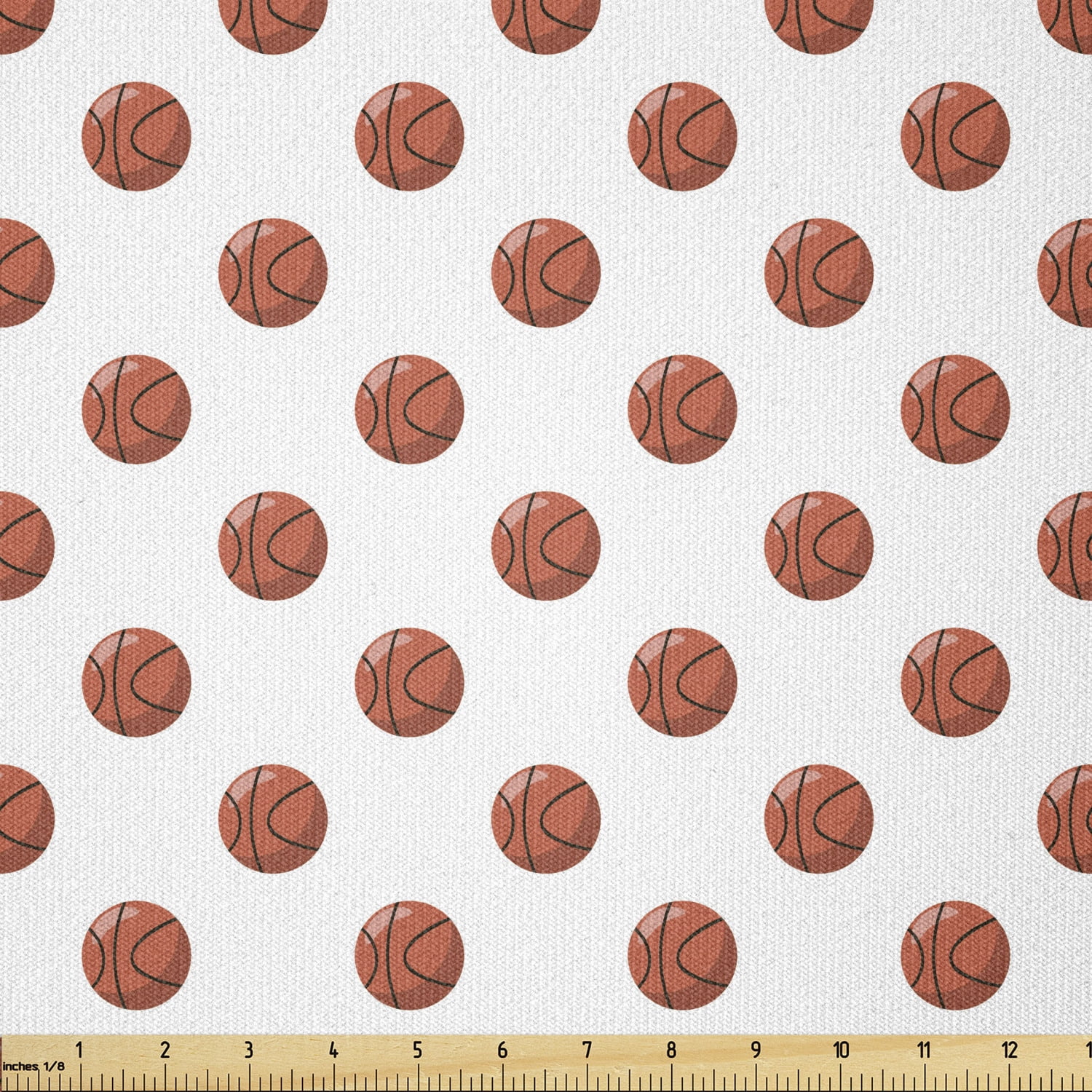 Basketball Fabric by The Yard, Cartoon Classical Balls Competition ...