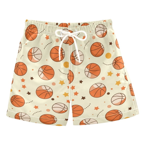 Basketball Five-pointed Star Pattern Swim Trunks Quick Dry Beach Pool ...