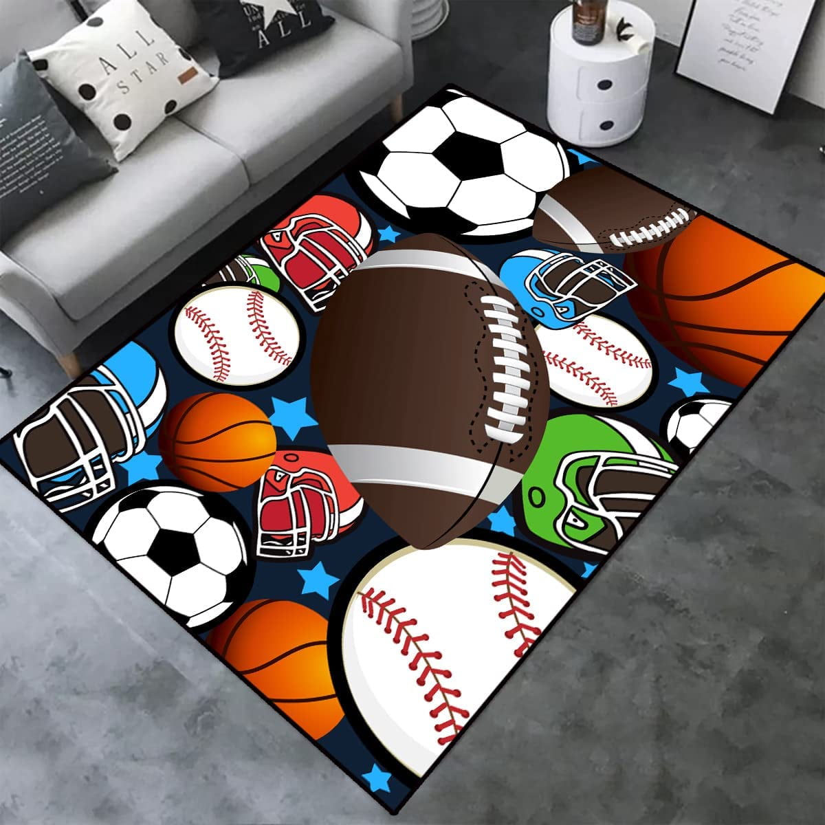 Basketball Football Carpet for Living Room Home rations Large Area Rugs ...