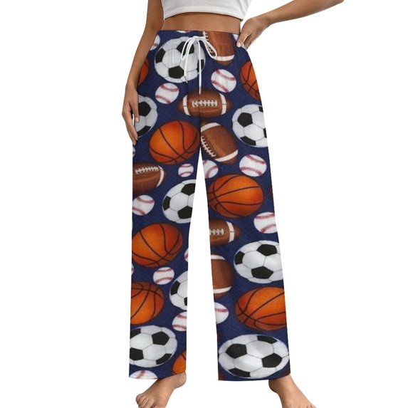 Basketball Football Pajama Pants Comfortable Elastic Waist Pajamas ...