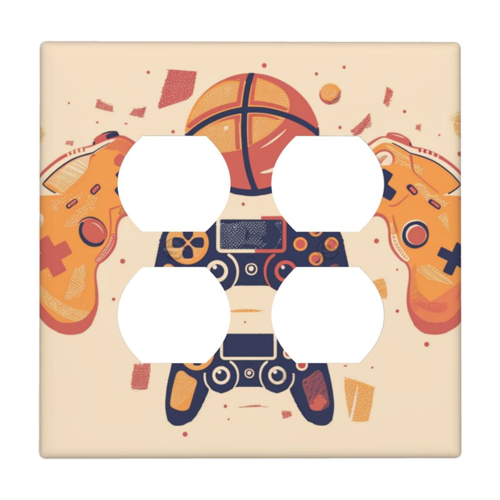 Basketball Game Switch Cover Decorative Wall Plate / 2-Gang 2-Duplex ...
