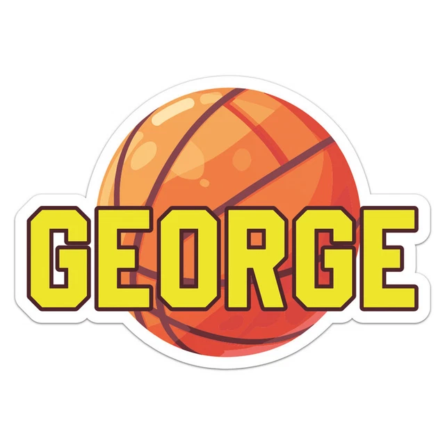 Basketball George Sticker Phone Decal Water Bottle Stickers Car Decals ...