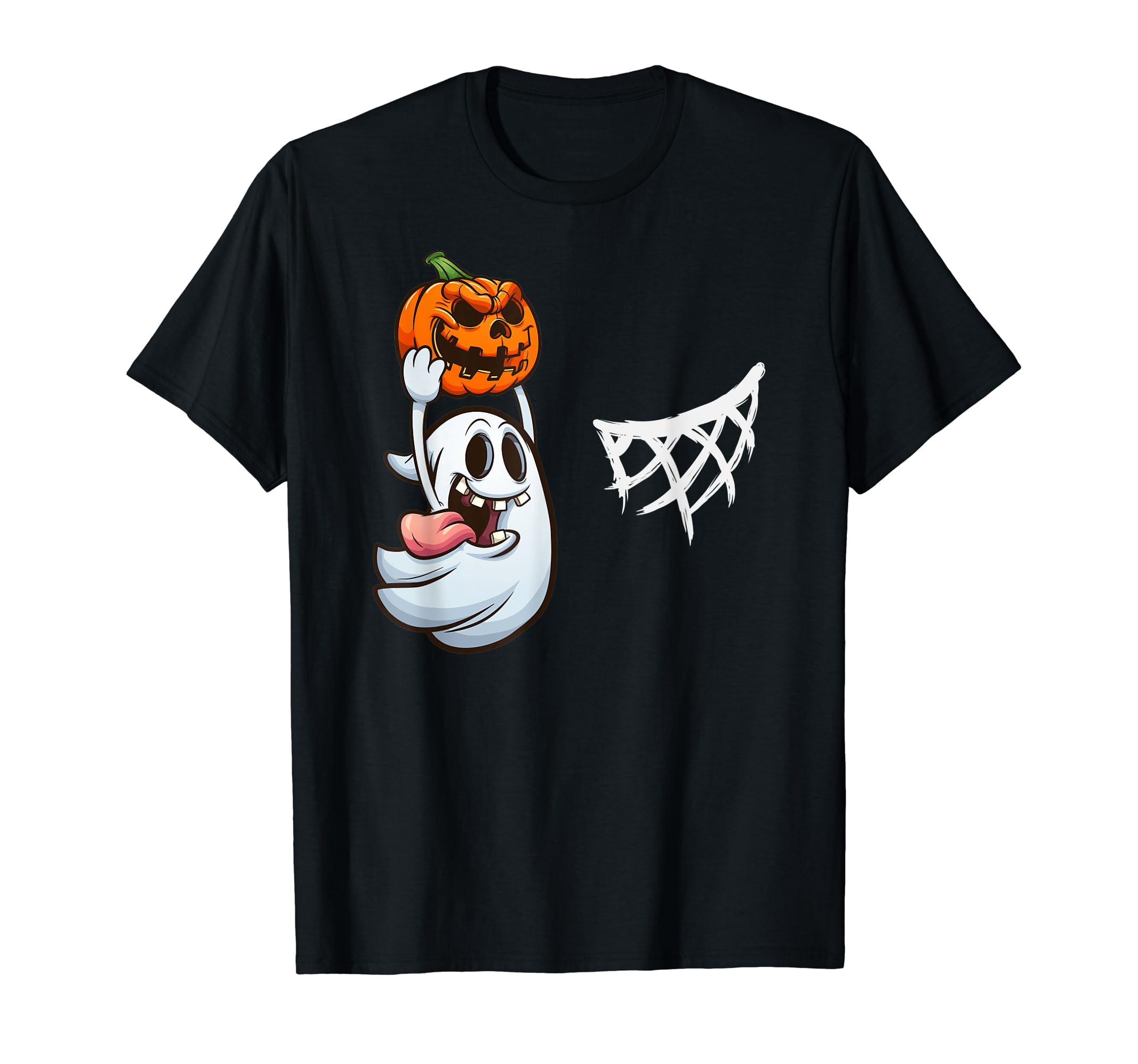 Basketball Ghost Pumpkin Basketball Halloween Costume T-Shirt - Walmart.com