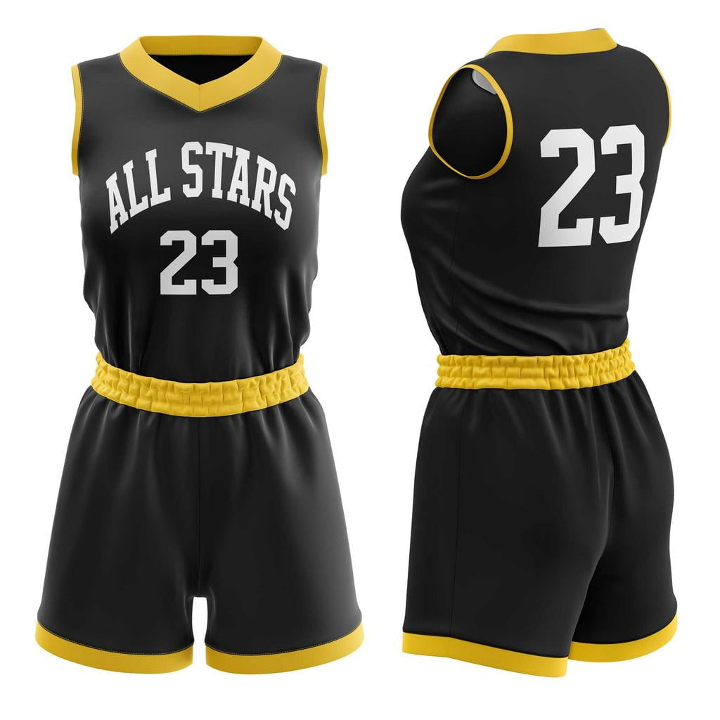 Basketball Girls Uniforms. MOQ 10 Kits. Black. - Walmart.com