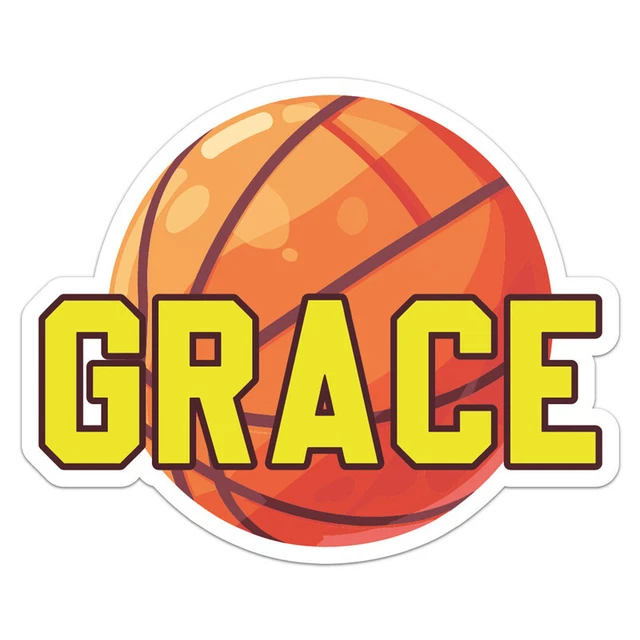 Basketball Grace Sticker Phone Decal Water Bottle Stickers Car Decals ...