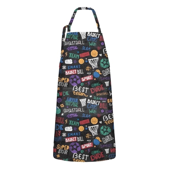 Basketball Graffiti Pattern Apron-Garden Aprons for Women with Pockets ...