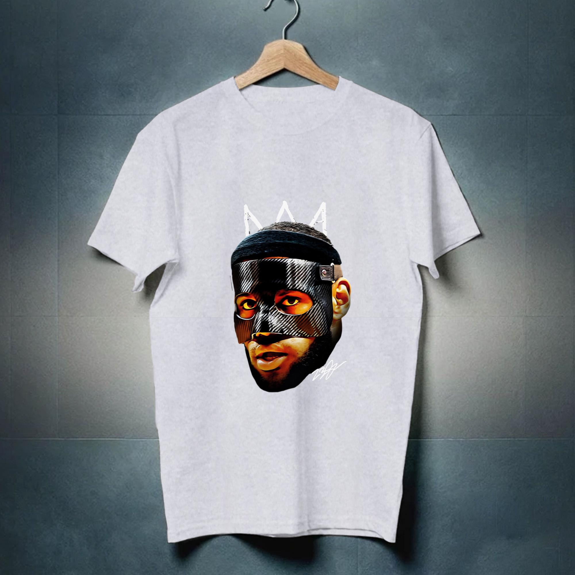 Basketball Graphic Design Iconic Player Shirt with Unique Masked Look ...