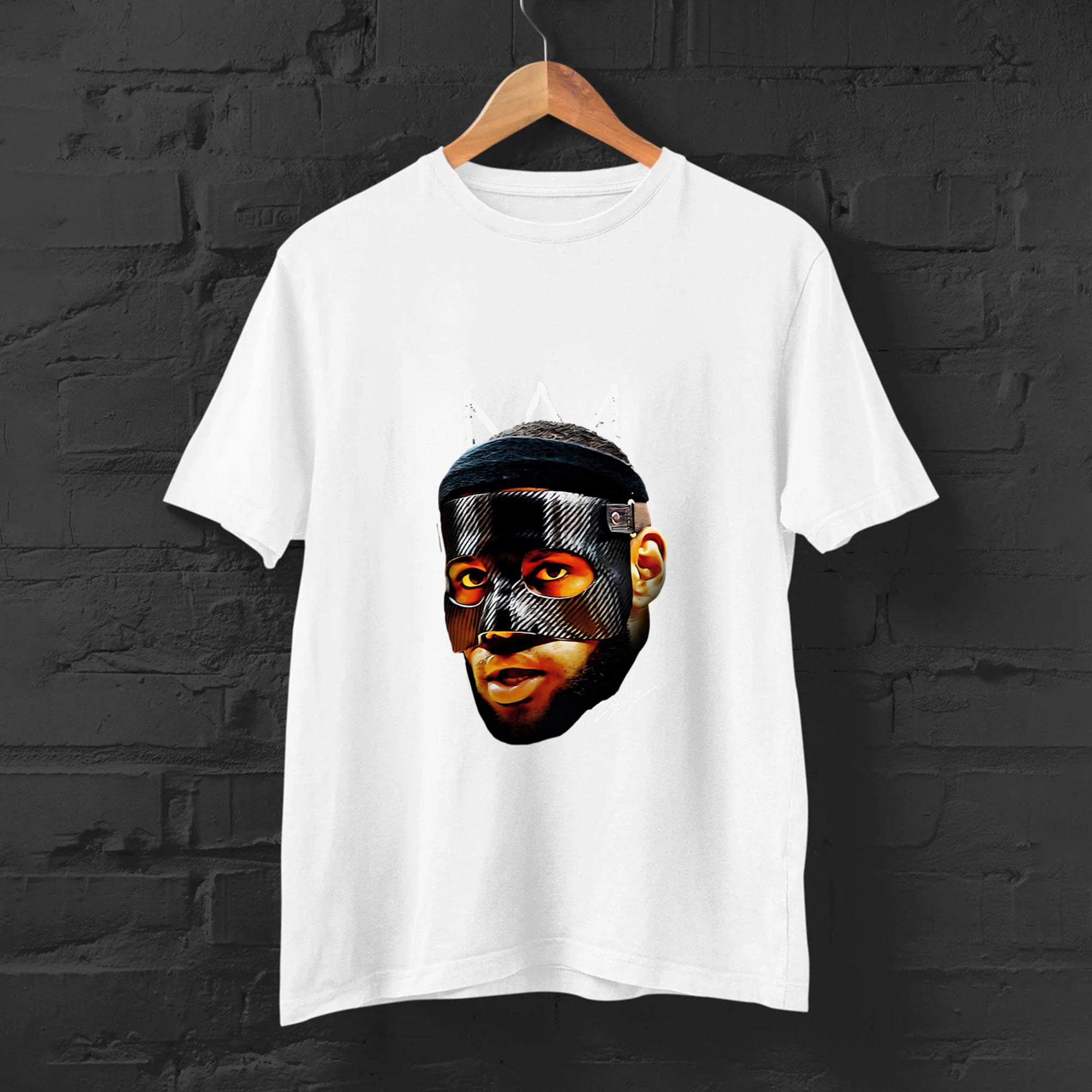 Basketball Graphic Design Iconic Player Shirt with Unique Masked Look ...