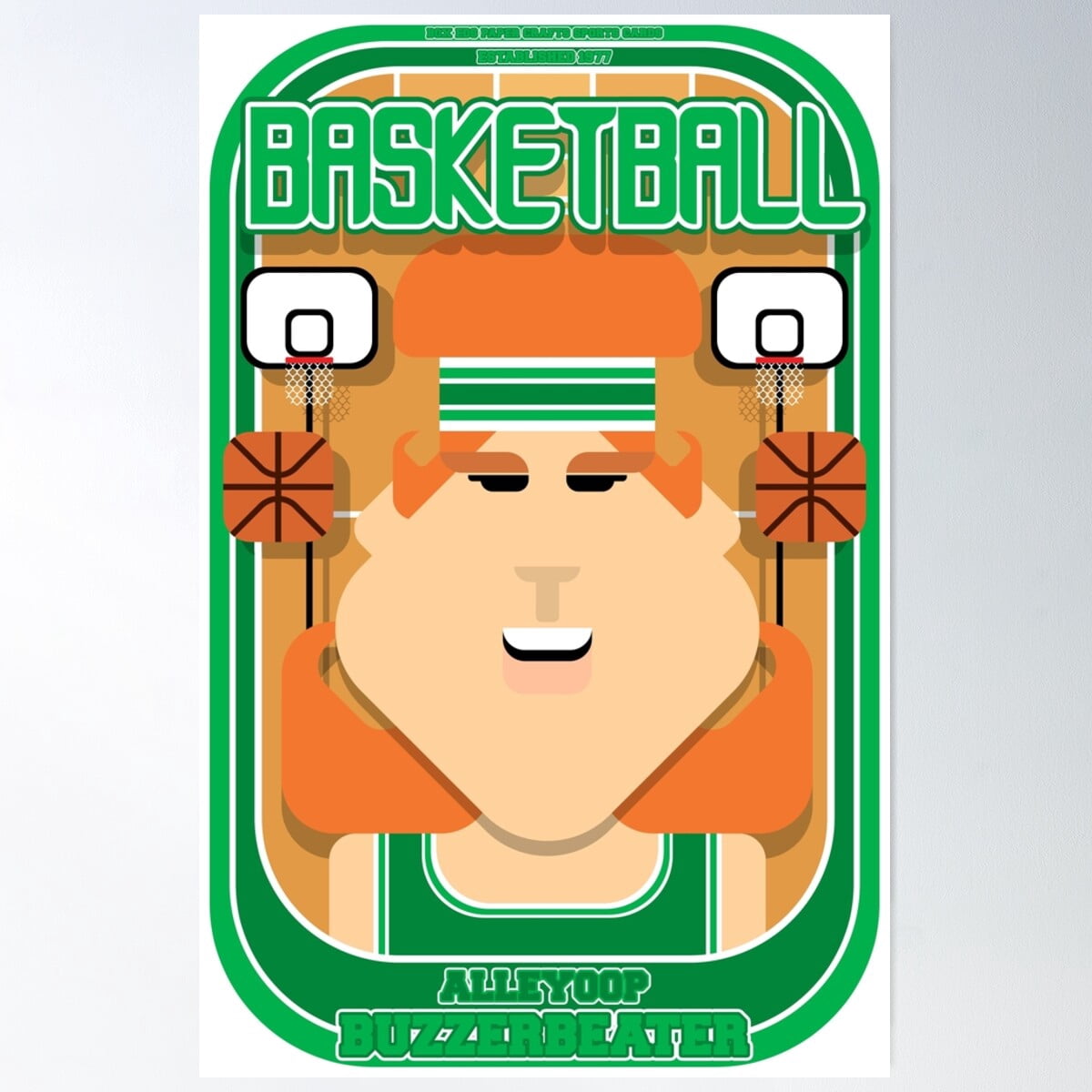 Basketball Green - Alleyoop Buzzerbeater - Jacqui Version Poster Wall ...