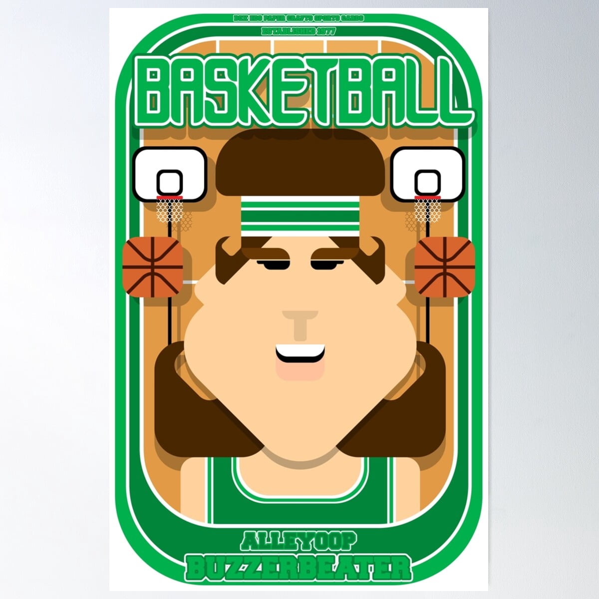 Basketball Green - Alleyoop Buzzerbeater - June Version Poster Wall Art ...