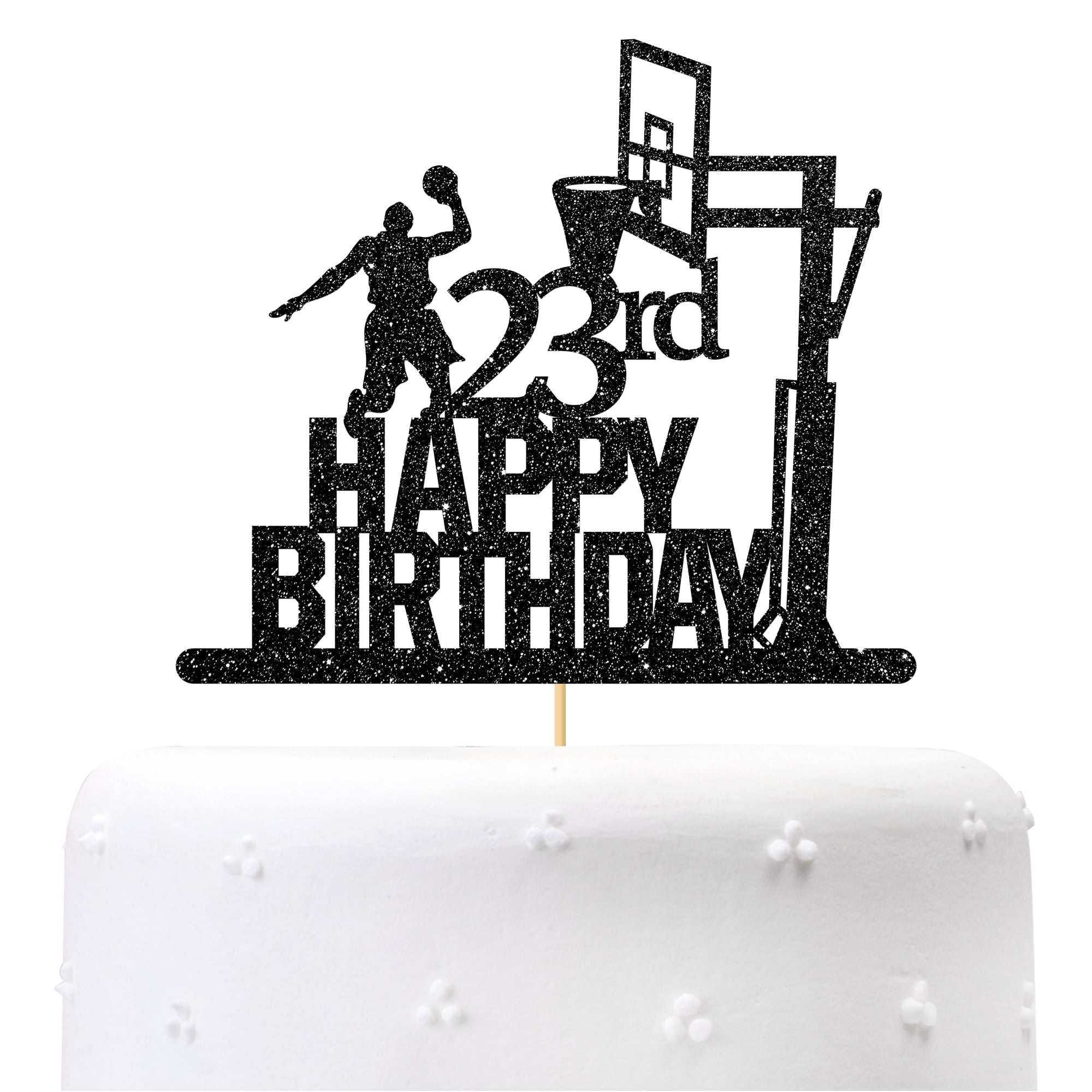 Basketball Happy 23rd Birthday Cake Topper,Basketball Theme Twenty ...