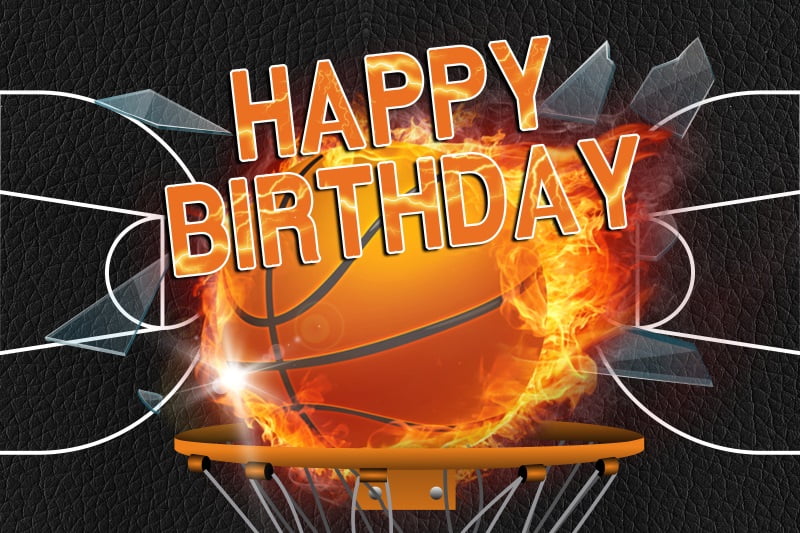 Basketball Happy Birthday Backdrop for Teens Kids Party Decor Newborn ...